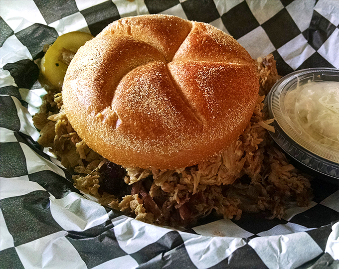 When pulled pork is piled this high on a kaiser roll, it's not just a sandwich &ndash; it's an architectural achievement worthy of its own Pennsylvania historical marker.