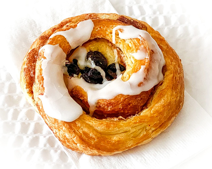 Cinnamon and raisins dance together in flaky pastry layers that practically sing with flavor.