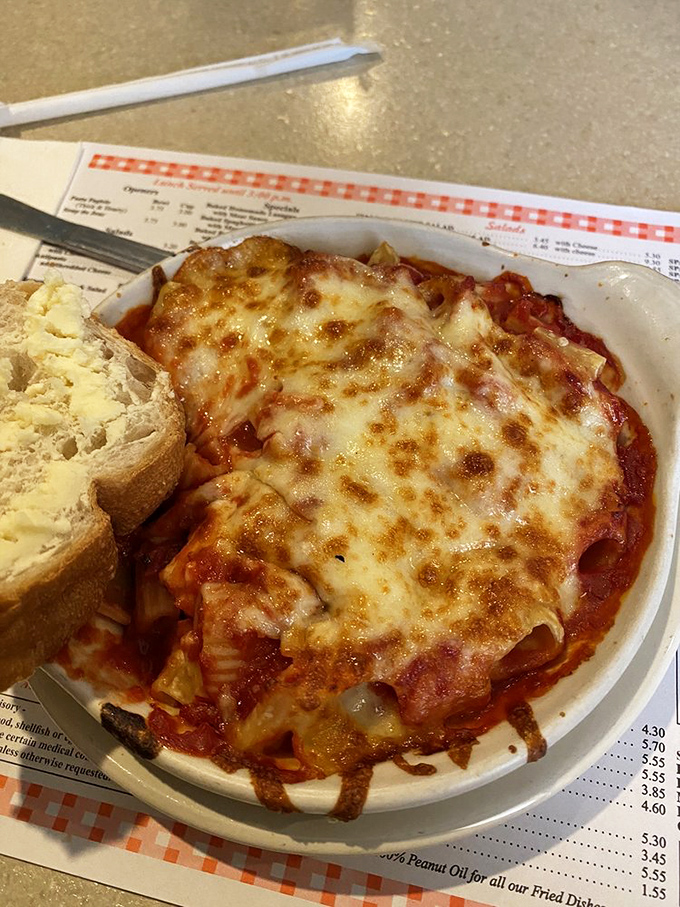 This isn't just pasta with sauce&mdash;it's a relationship. The rigatoni's ridges capture the perfect amount of that slow-simmered tomato goodness.