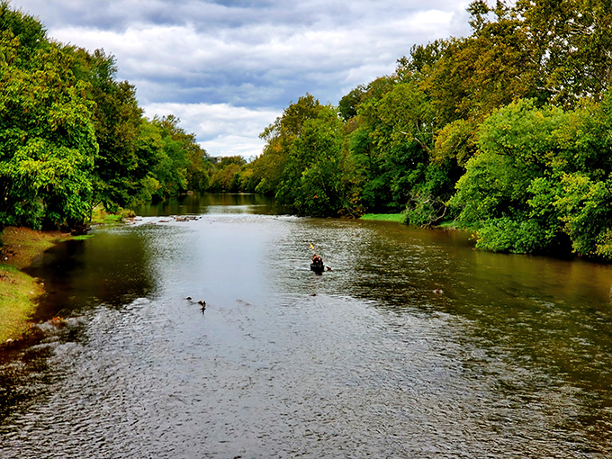 Beyond the bridge, the Conestoga River continues its timeless journey through Lancaster County, nurturing wildlife and whispering stories of centuries past.