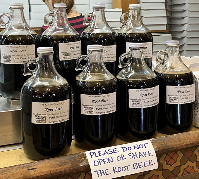 Old-fashioned root beer in glass jugs&mdash;because drinking from plastic is like listening to vinyl on your phone. Some traditions deserve proper vessels.
