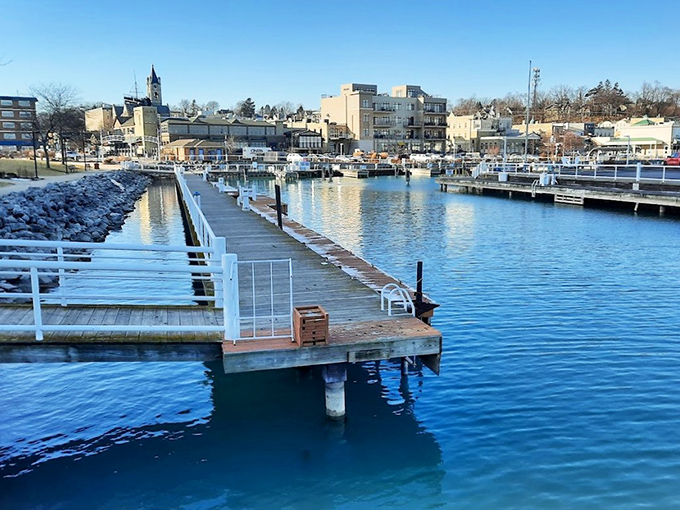 Rotary Park's harbor view offers front-row seats to Port Washington's maritime ballet. Watch sailboats and fishing charters glide in and out while contemplating absolutely nothing important.