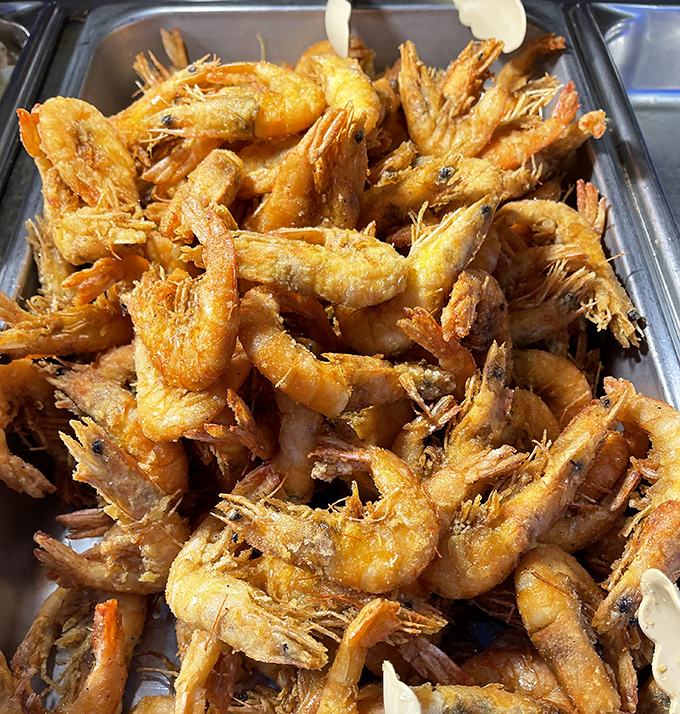 These golden-battered shrimp aren't just fried&mdash;they're transformed into crispy vessels of oceanic delight that disappear from plates at alarming speeds.