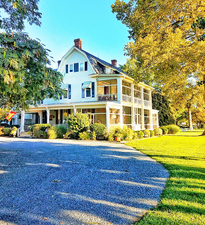 Sandaway's wraparound porch practically begs you to sit down with a book and watch the world sail by at nature's pace.