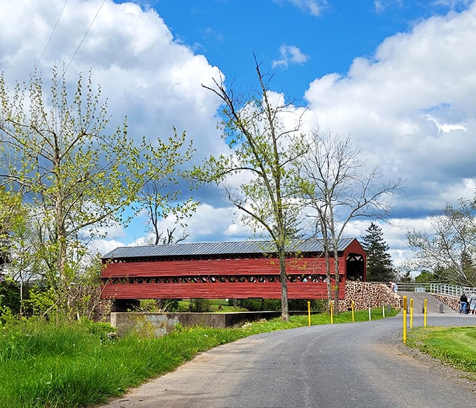 The approach to Sachs Bridge offers a moment of anticipation&mdash;like the opening credits to a movie you already know you're going to love.