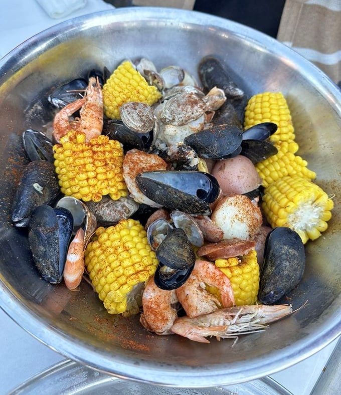 The seafood equivalent of a greatest hits album&mdash;mussels, shrimp, corn, and potatoes all singing in perfect harmony in one delicious pot.