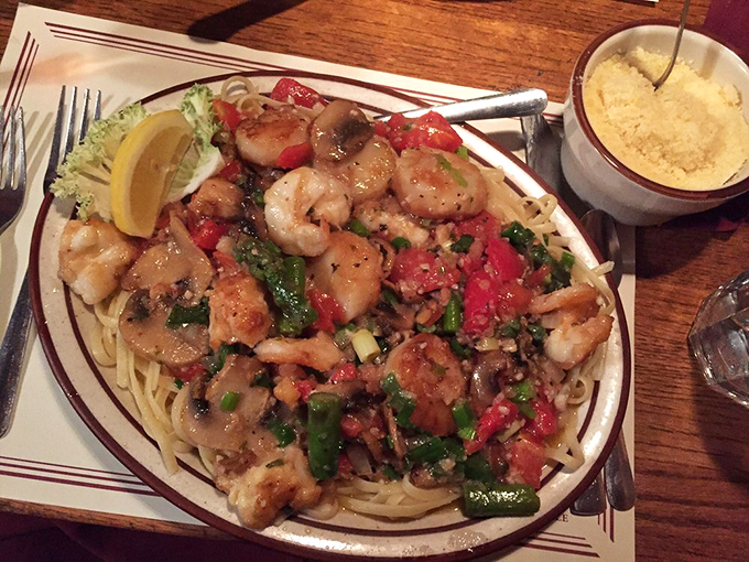 Seafood Scampi that makes you question why you'd ever eat anything else&mdash;pasta swimming in garlicky goodness alongside plump shrimp.