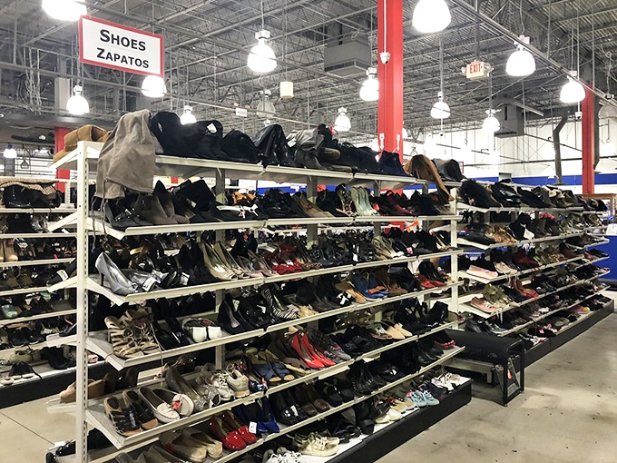 Shoe paradise! From barely-worn loafers to vintage heels, this footwear section could outfit a small army of fashionistas.