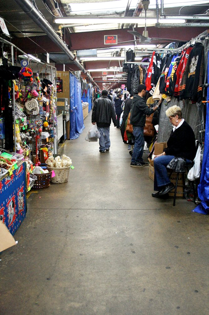 The narrow aisles of commerce create a human river of shoppers, each on their own quest for that perfect something they didn't know they needed.