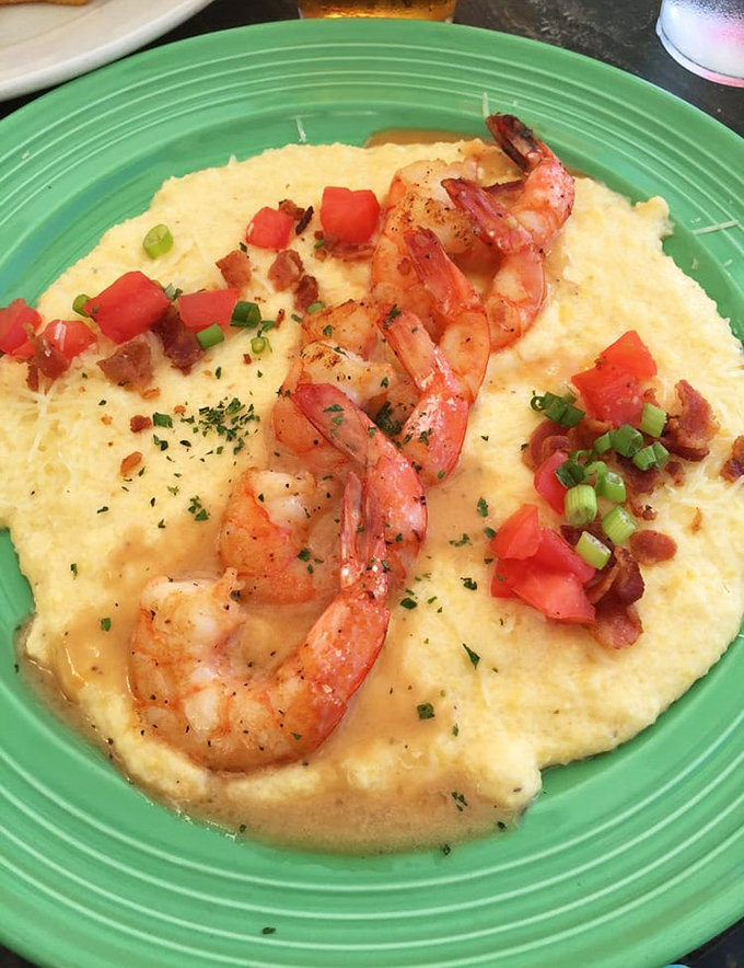 These shrimp and grits tell a Southern story with every bite&mdash;creamy yellow cornmeal providing the perfect stage for Gulf shrimp to take their well-deserved bow.