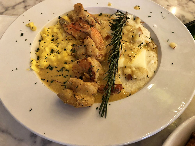 These shrimp and grits have that "I dressed up for you" presentation, but the flavor is as comfortable as your favorite sweatpants.