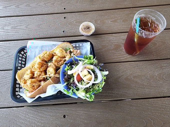 The po-boy that proves good things come to those who wait by the ocean.