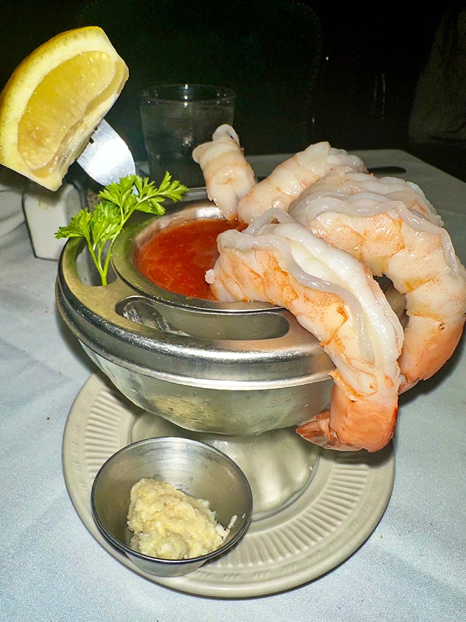 Shrimp cocktail that transports you to a time when appetizers weren't deconstructed or foam-adjacent &ndash; just gloriously fresh and perfectly chilled.