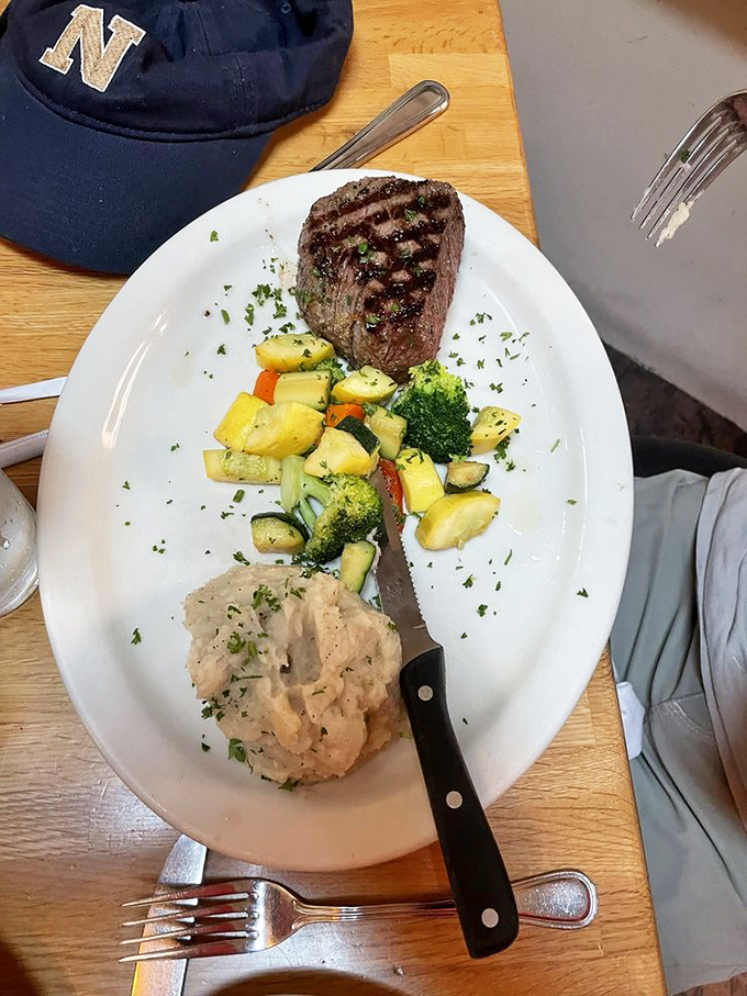 A perfectly grilled sirloin that makes you wonder why anyone would ever waste time with fancy food trends.