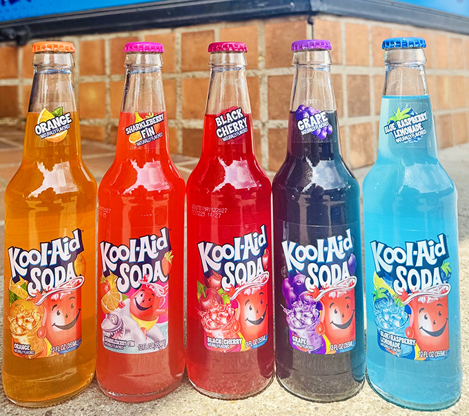Kool-Aid in glass bottles? It's like your childhood got a sophisticated makeover but still knows how to have fun.