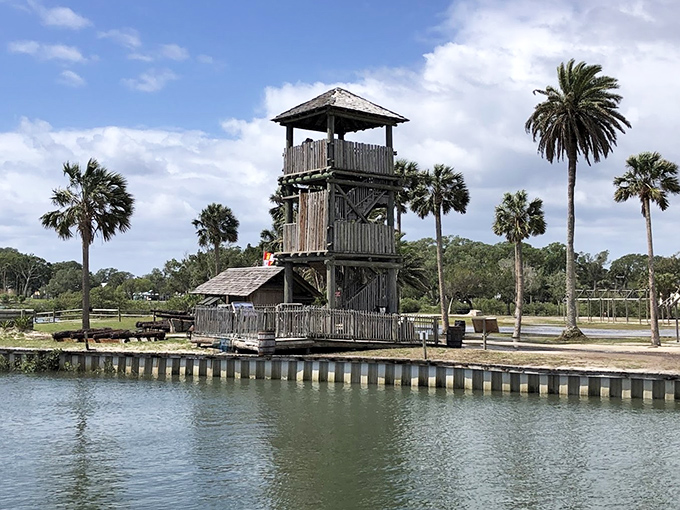 This wooden lookout tower at the Fountain of Youth Park offers panoramic views and the perfect spot to scan for approaching British ships &ndash; or hungry seagulls.