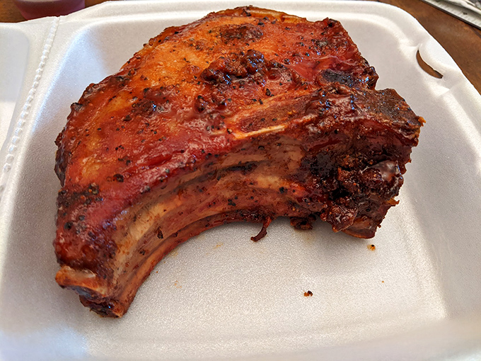 These spare ribs have the kind of bark that doesn't bite&mdash;unless you count the perfect peppery crust. Carnivore poetry on a plate.