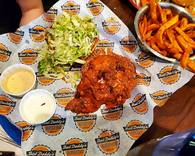 Buffalo chicken that brings the heat but doesn't forget its manners. Those crispy edges and vibrant slaw create a textural symphony worth applauding.