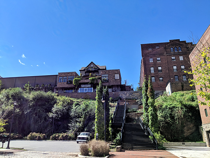 Every step up these historic stairs feels like climbing through decades of American heritage.