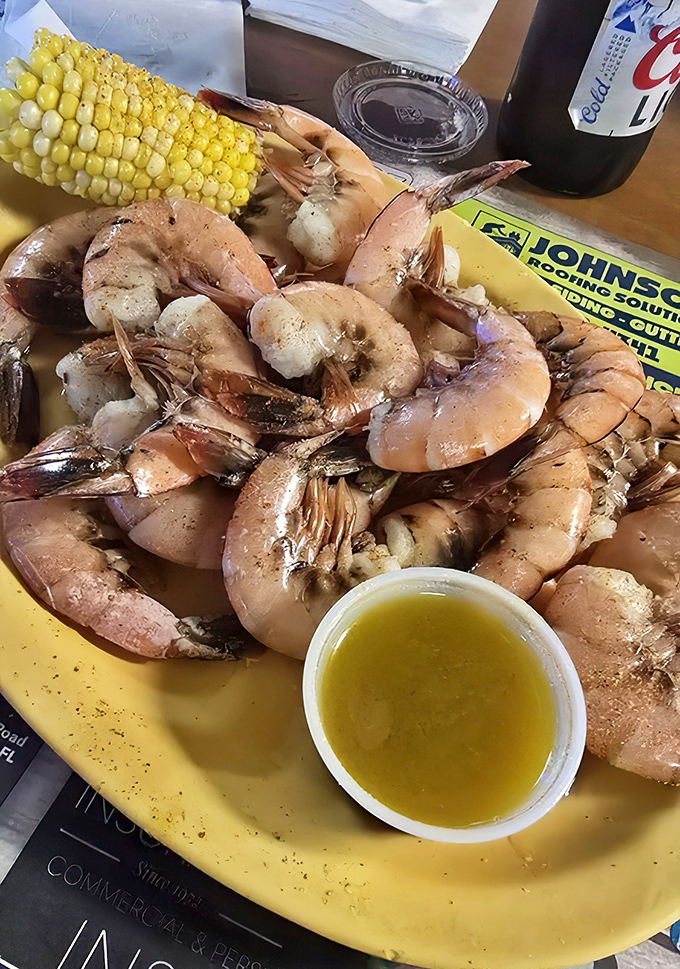 Gulf shrimp so fresh they practically introduce themselves, served with drawn butter that should be classified as a controlled substance.