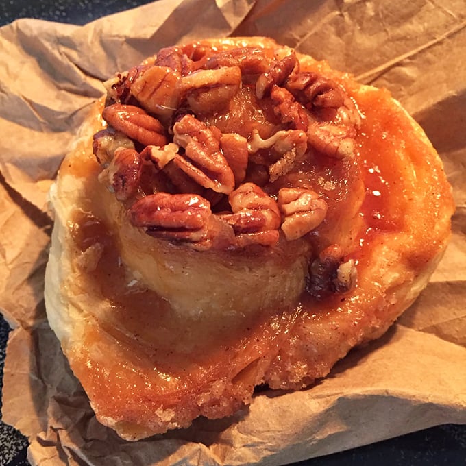 Behold the sticky bun in its natural habitat&mdash;glistening with caramel and crowned with pecans like the royalty of breakfast pastries it truly is.