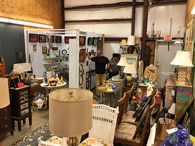 Where treasure hunters navigate the narrow paths between decades. Every aisle offers a new era to explore&mdash;just watch your elbows!