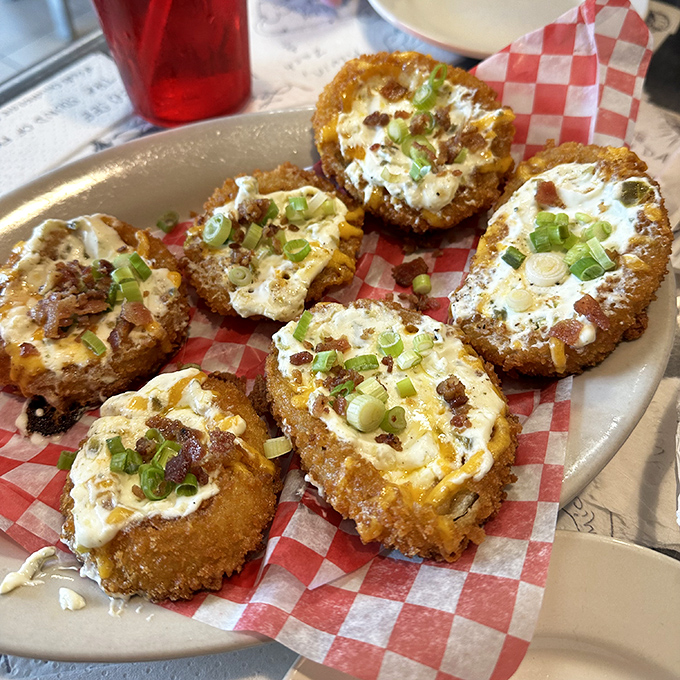 These aren't your average onion rings&mdash;they're stuffed with cheesy, bacony goodness that makes sharing them an act of true friendship.