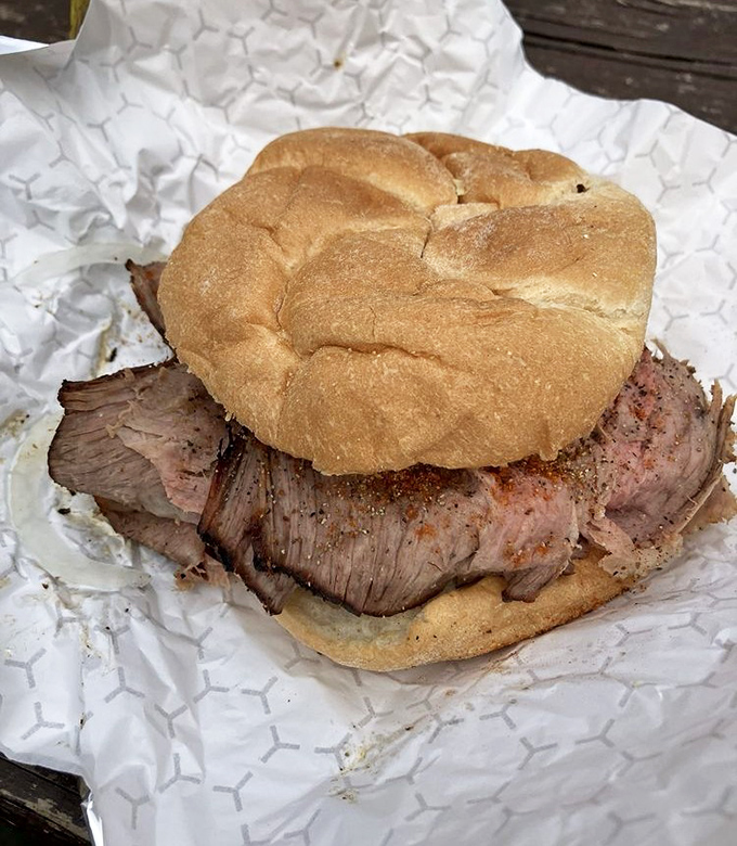 The super beef sandwich - because sometimes regular portions just aren't enough for true carnivores.