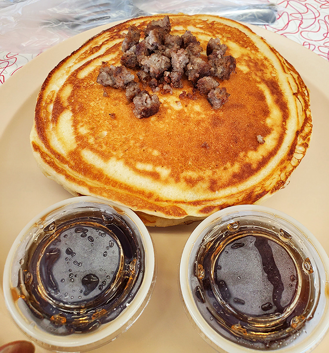 This pancake isn't just topped with sausage&mdash;it's wearing a crown, as befits breakfast royalty in the Mid-South.