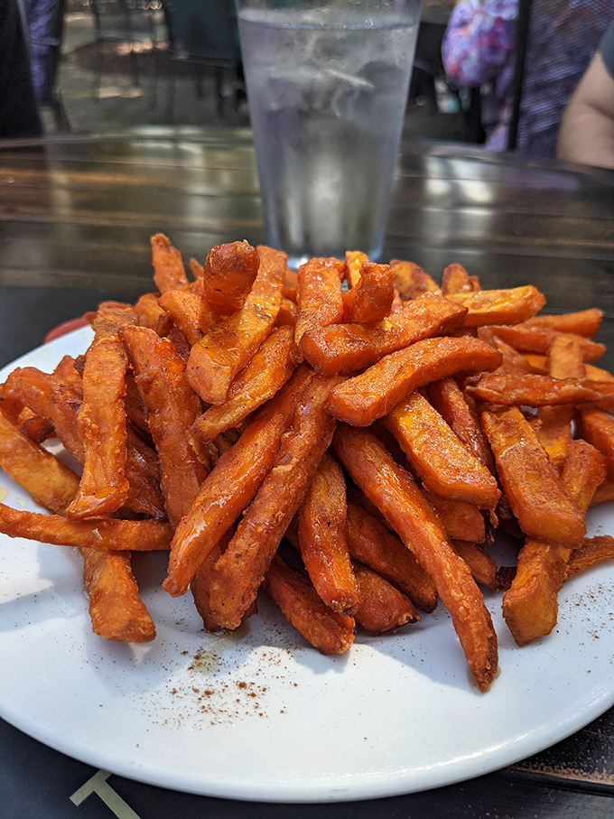 Sweet potato fries with a Greek twist&mdash;like sunset on the Aegean Sea transformed into crispy, orange deliciousness. Worth every calorie and then some.