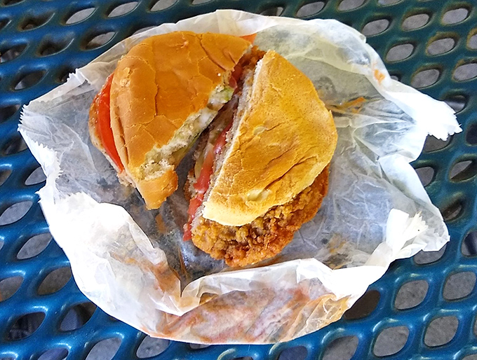 This tenderloin sandwich has clearly never heard the phrase "stay within your bun boundaries"&mdash;a delicious protest against portion control.