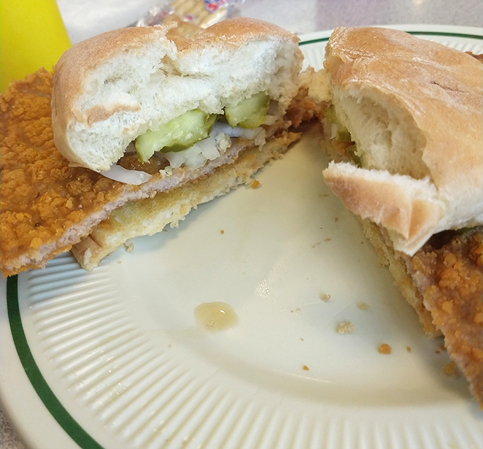 The breaded tenderloin sandwich&mdash;where the meat extends well beyond the boundaries of the bun in true Midwestern fashion.