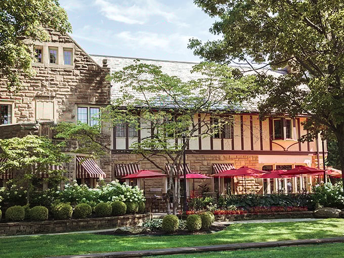 The Granville Inn's stone facade and meticulous landscaping whisper "special occasion" even if your occasion is simply "it's Tuesday and I'm hungry."