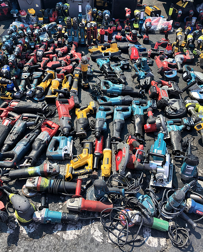 Tool paradise for DIY enthusiasts or professionals&mdash;like a hardware store had a yard sale after drinking too much coffee.