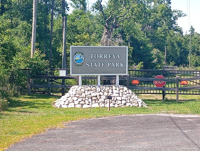 The entrance sign promises adventure, but keeps it classy &ndash; like finding out your Airbnb has both Wi-Fi and a hot tub.