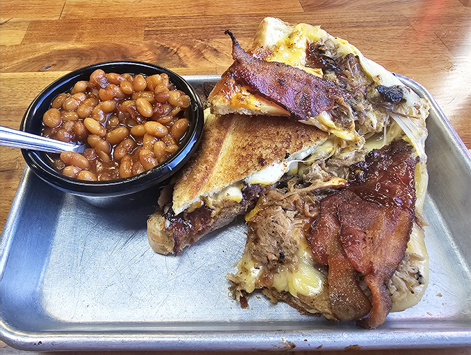 Not just any grilled cheese&mdash;this is the superhero version, packed with enough BBQ goodness to make you question all other sandwiches.