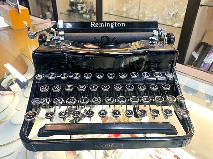 A vintage Remington typewriter waiting to help someone write the next great American novel.