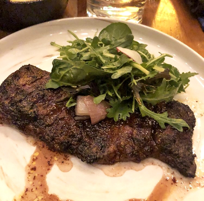 Wagyu churrasco that's tender enough to cut with a stern look and twice as satisfying.