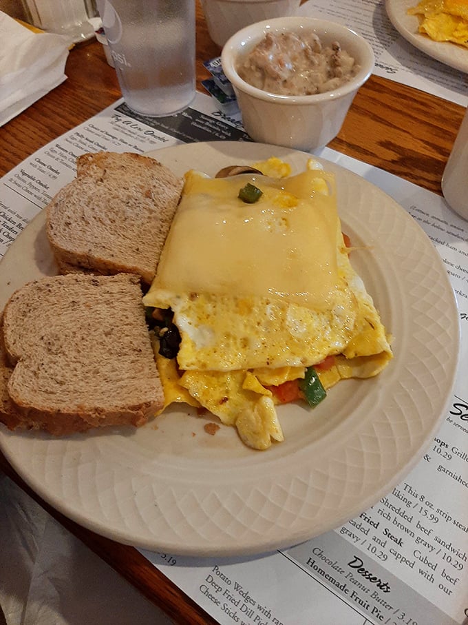 This Western omelet doesn't just have ingredients—it has personality, bursting with veggies and cheese in every perfectly folded bite.