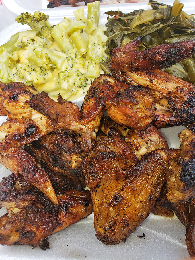 These wings aren't just smoked, they're transformed &ndash; sporting a bark that would make tree surgeons jealous and flavor that defies simple description.