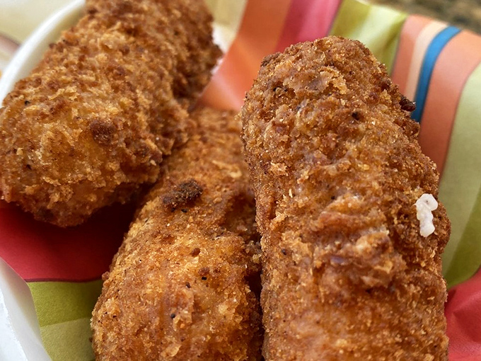 Golden-brown yuca cheese sticks that make regular mozzarella sticks seem like they're not even trying&mdash;crunchy outside, molten inside, and utterly irresistible.