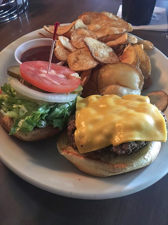 A cheeseburger with house-made chips that doesn't need truffle oil or a fancy name&mdash;just quality ingredients and decades of burger-making wisdom.