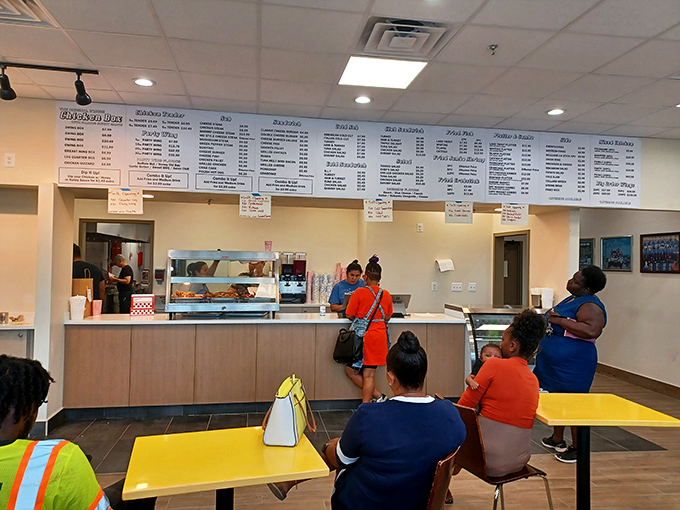 The modern counter setup proves hole-in-the-wall spots can evolve while keeping their soul. Clean lines, efficient service, same great food.