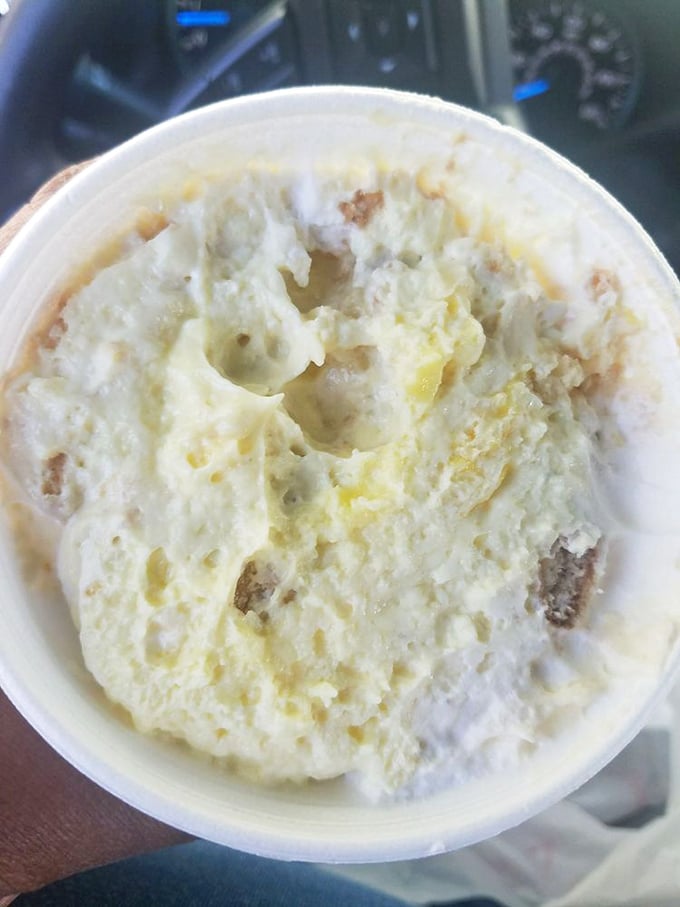 Behold the banana pudding that launched a thousand return trips. Creamy, dreamy, and worth every calorie-laden spoonful.