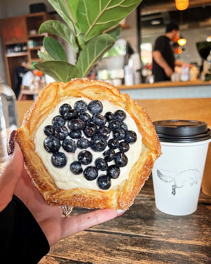 A blueberry danish that's basically summer captured in pastry form&mdash;the fruit practically singing against that creamy backdrop.