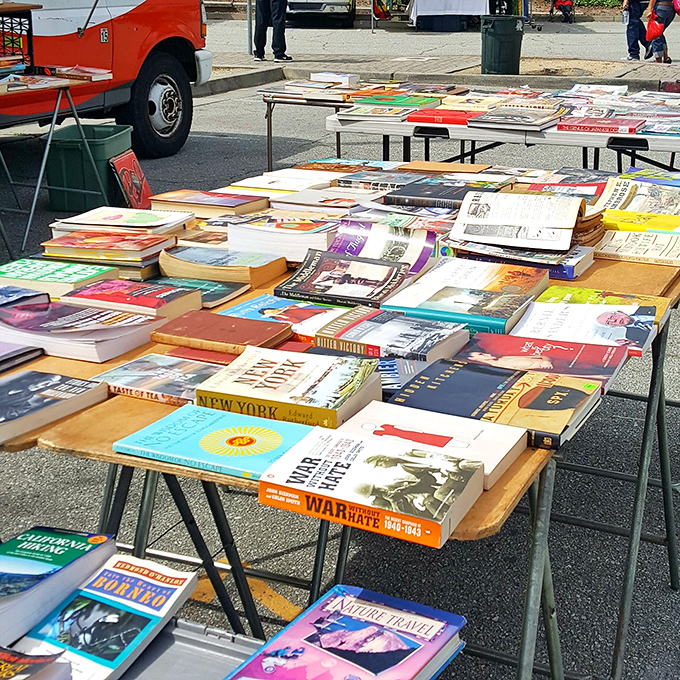 Literature finds new life at the Berkeley Flea Market, where academic tomes mingle with paperback pleasures on tables of possibility.