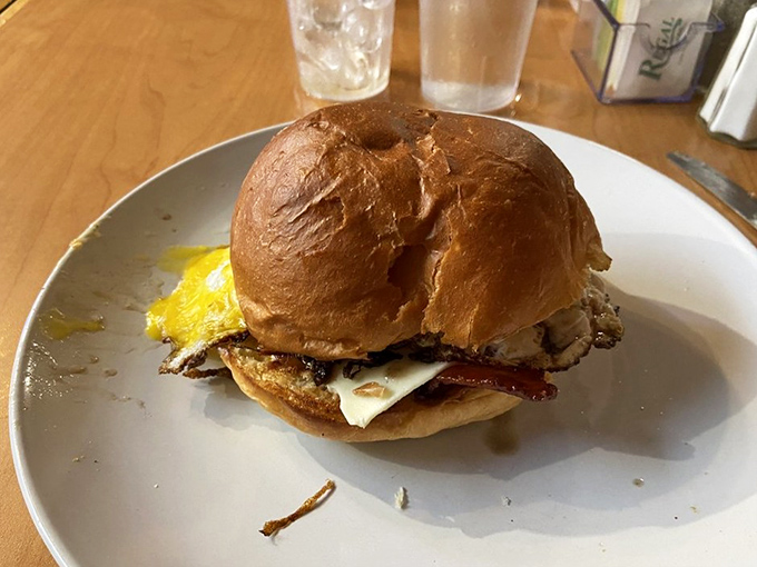 Breakfast sandwiched between pillowy buns – where bacon, egg and cheese unite in the morning meal equivalent of a group hug.