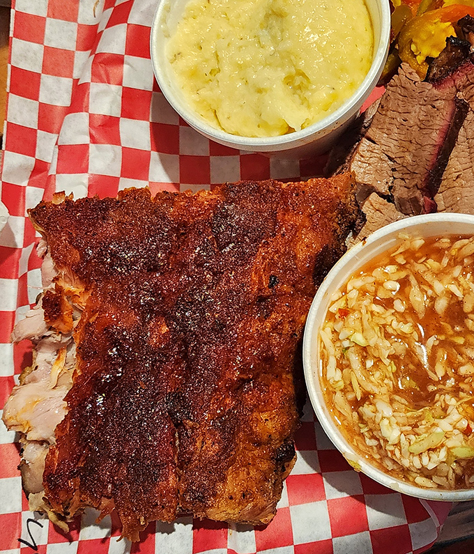 Behold the holy grail of brisket - where smoke rings and tender meat create edible poetry.