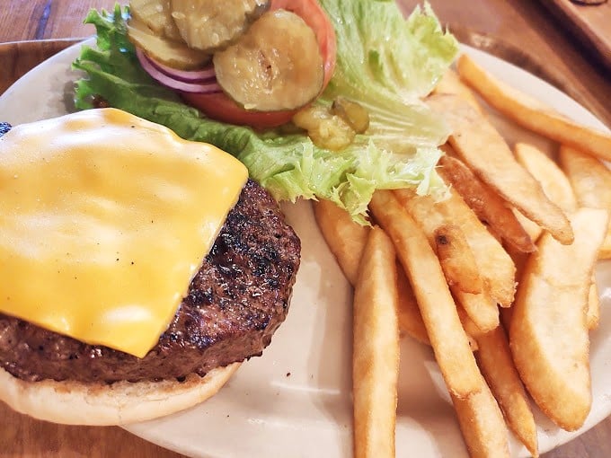 Cheeseburger architecture at its finest &ndash; the melty cheese cascading down the sides like a yellow waterfall of happiness.