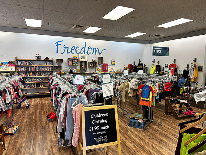 The kids’ section serves up childhood essentials for just $1.99 each—where growing kids and shrinking budgets have never been better friends.